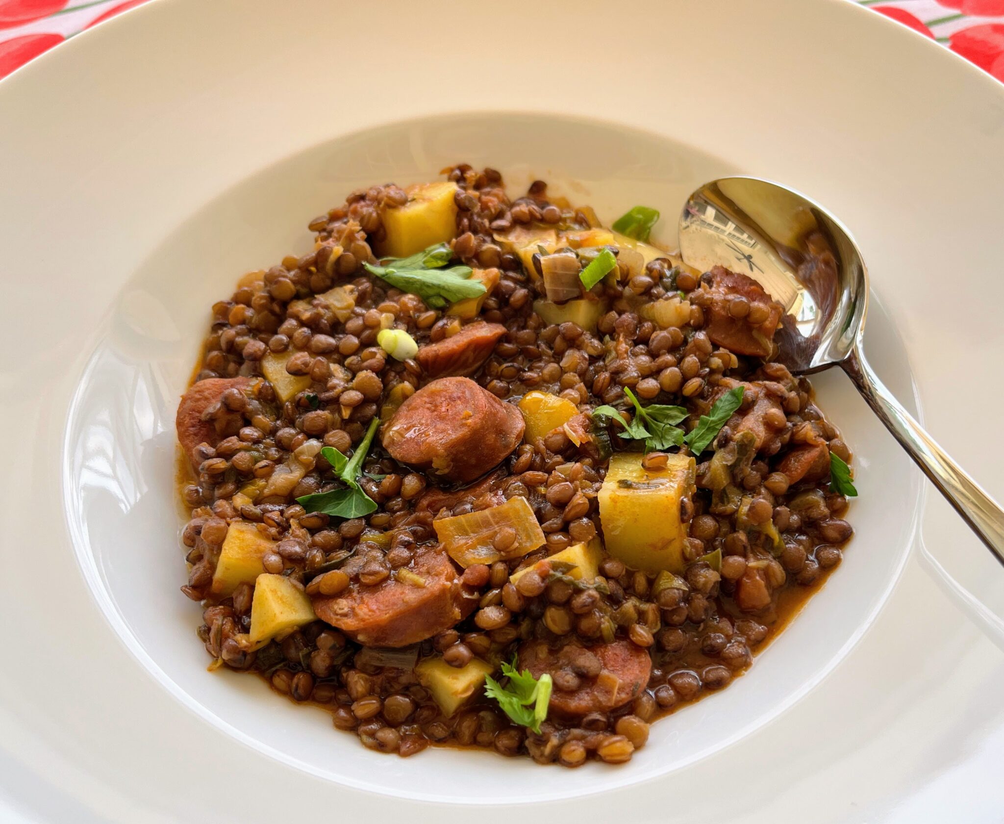 Spanish Lentil and Chorizo Stew - Flexitarian Kitchen