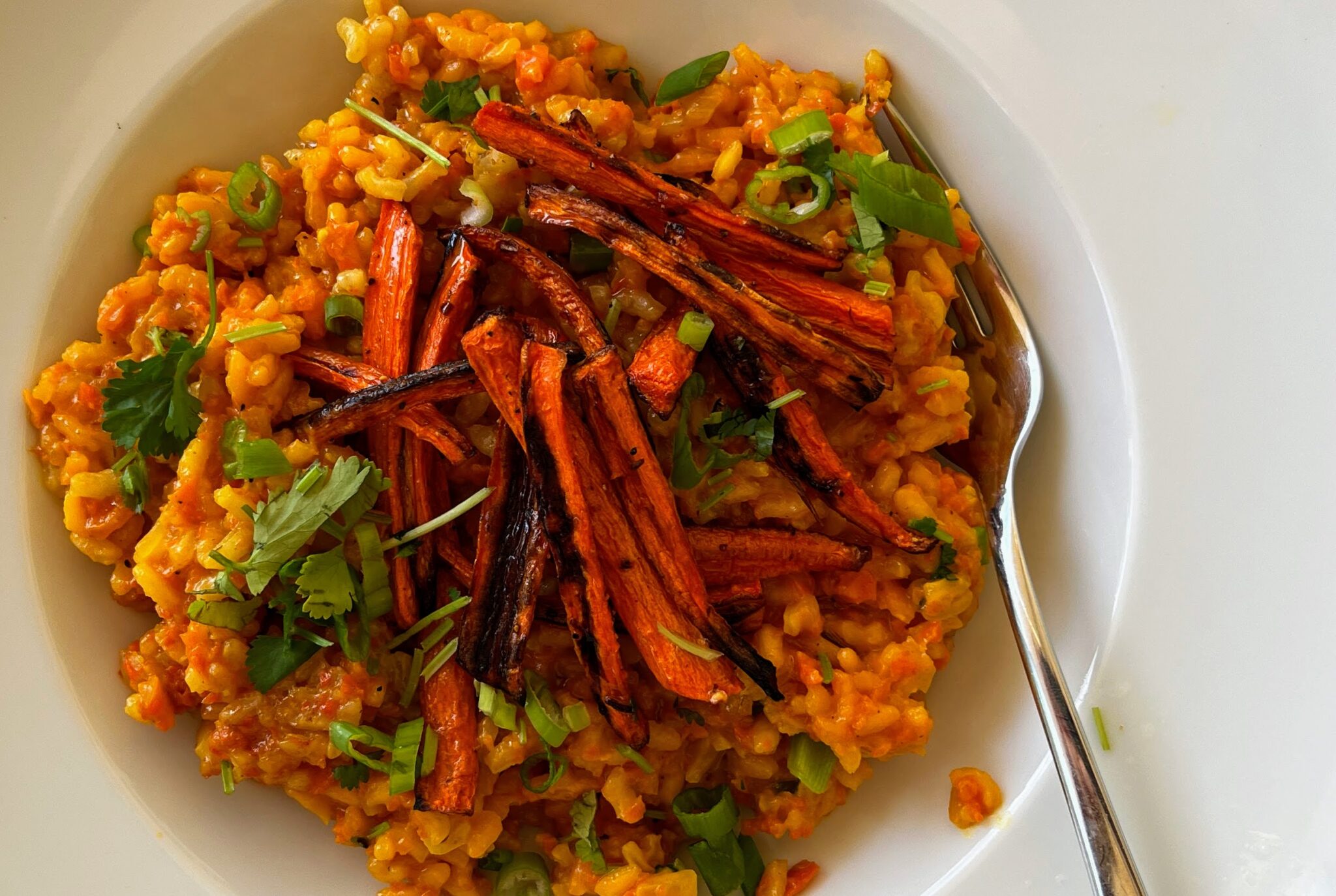 Creamy Carrot Risotto with Chile Crisp – Flexitarian Kitchen